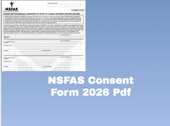 NSFAS Consent Form 2026 Pdf - www.nsfas.org.za
